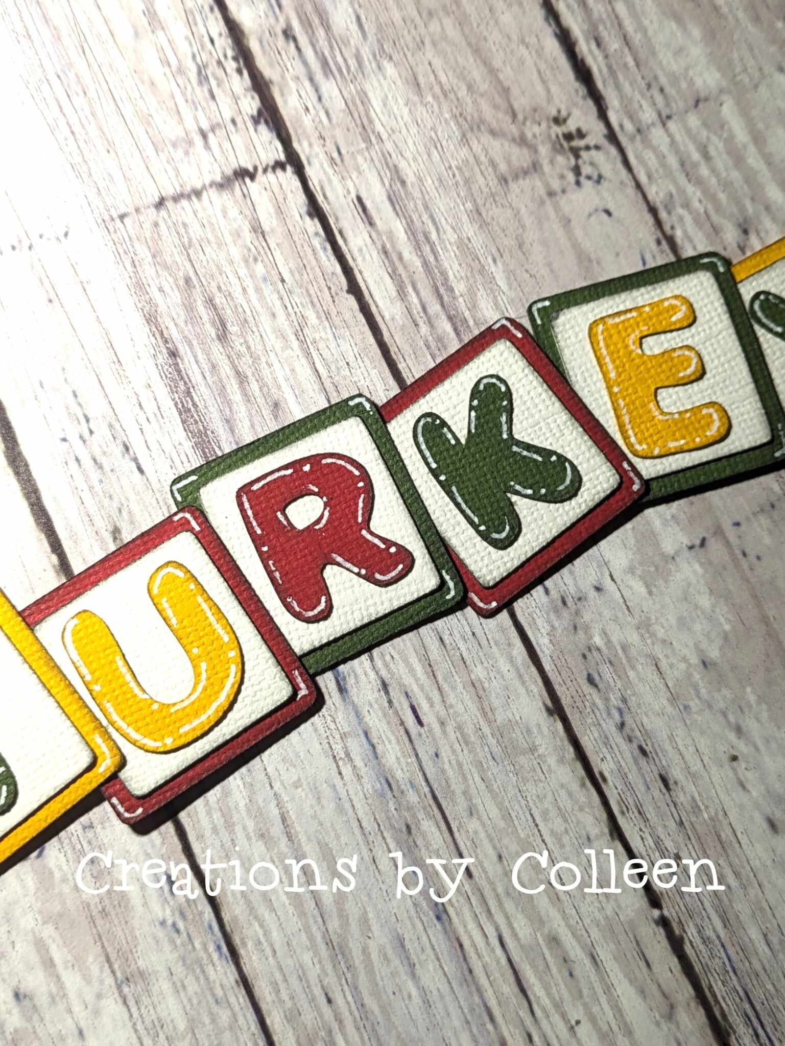 Premade Paper Piecing Baby Girl Boy First Thanksgiving Turkey Title ...