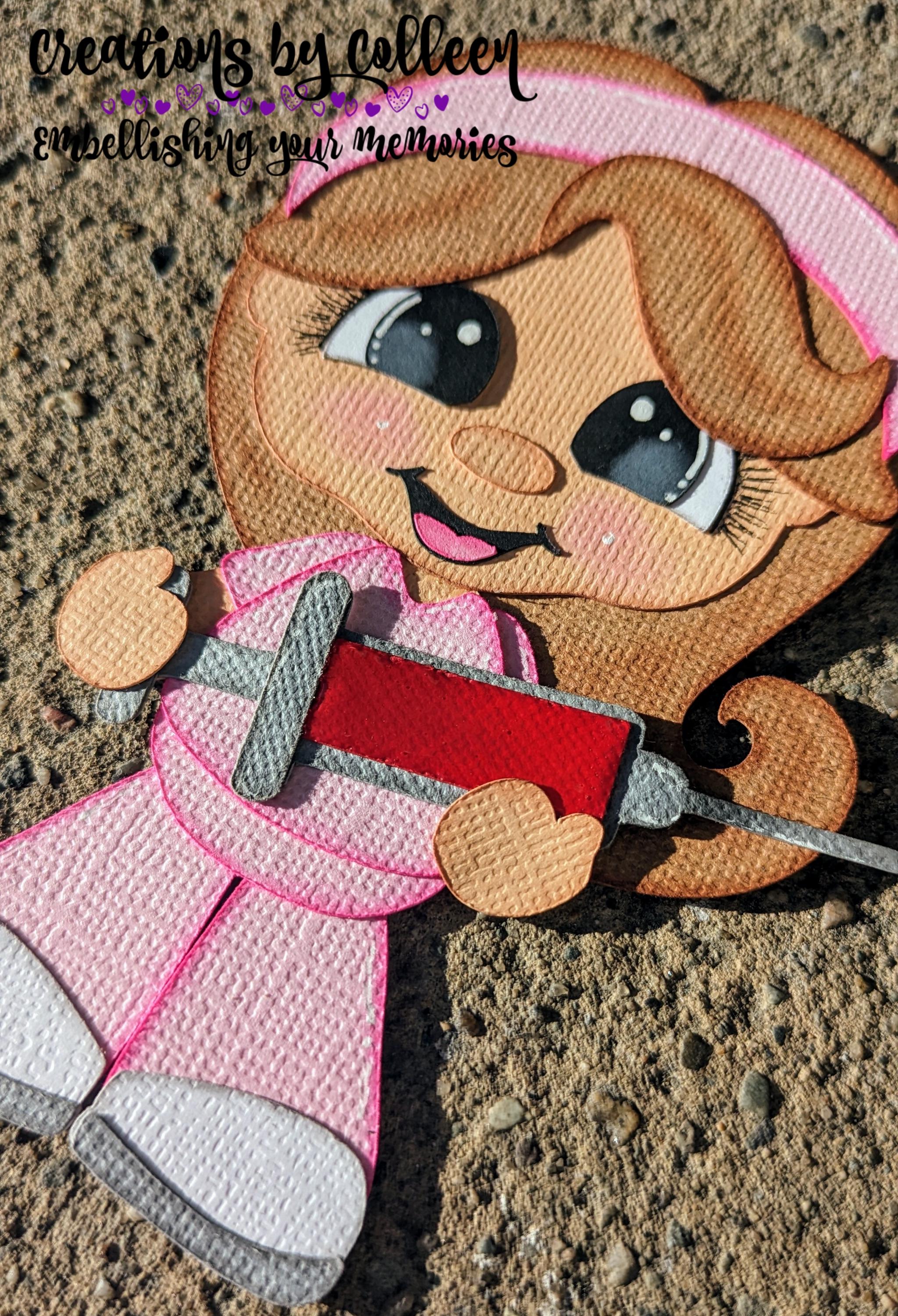 Phlebotomist Paper Piecing Embellishment: Nurse Scrapbooking, Handmade ...