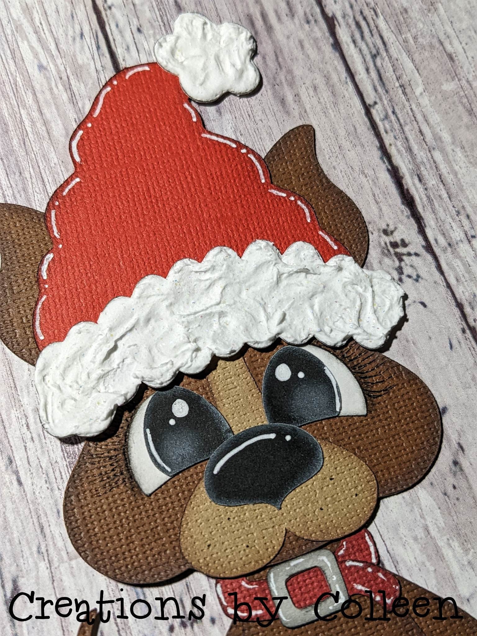 Christmas Dog Premade Paper Piecing Scrapbook Cards Creations by ...