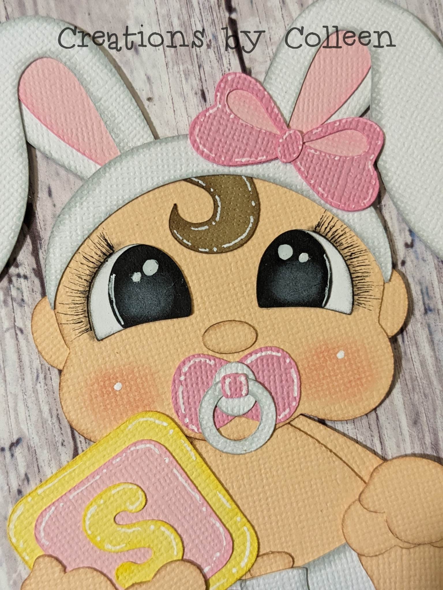 Premade Paper Piecing Baby Girl Easter Pink Scrapbooks Creations by ...