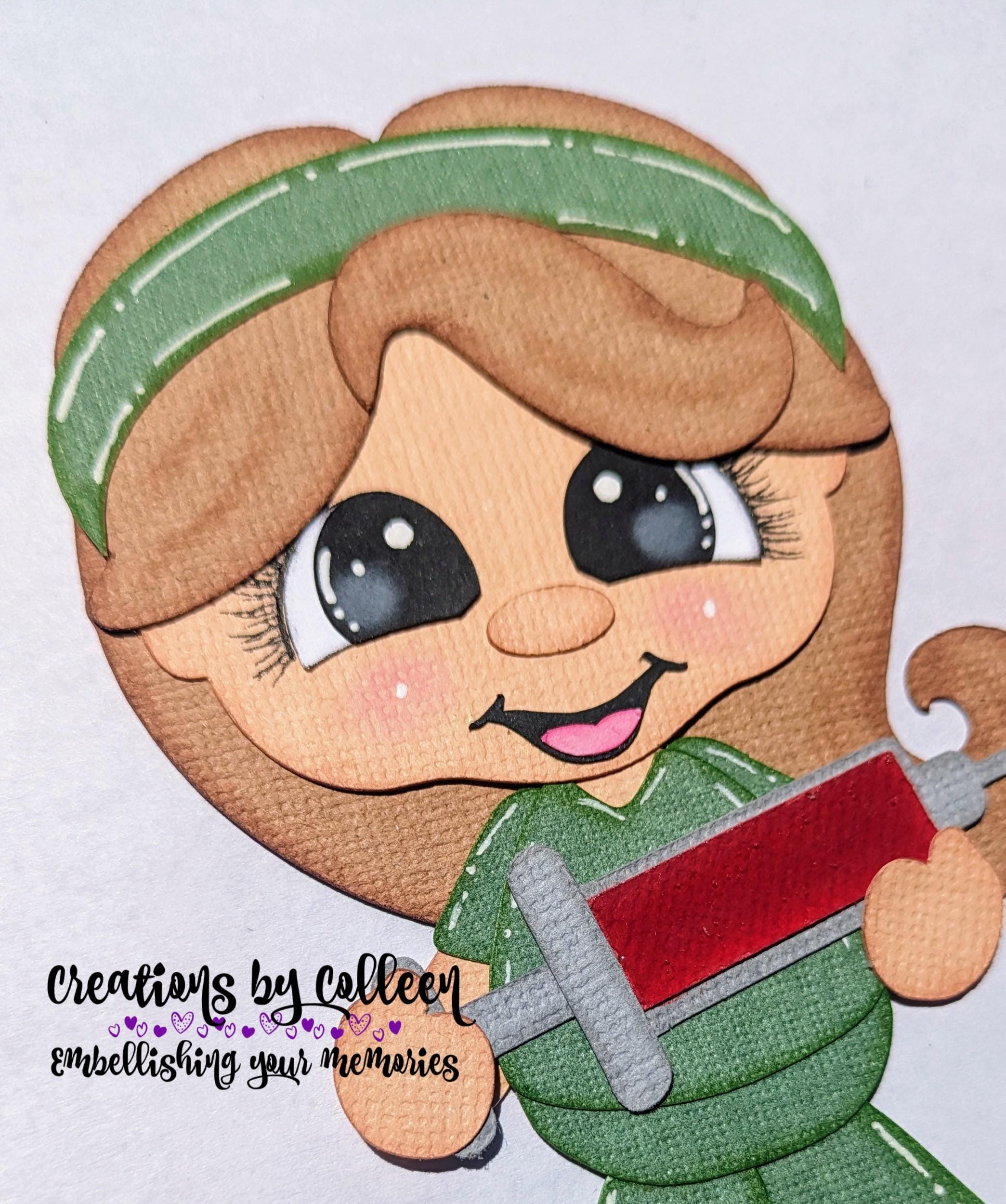 Phlebotomist Paper Piecing Embellishment: Nurse Scrapbooking, Handmade ...