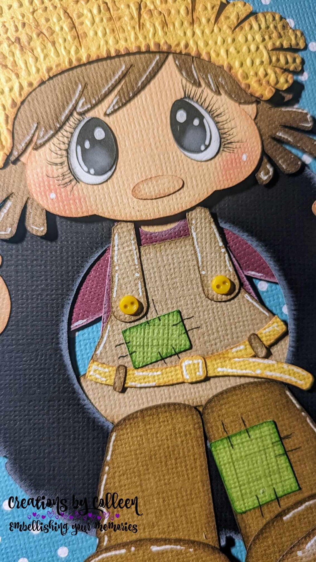 Swing Into Fall Premade Paper Piecing Set With Title Girl Scrapbooking ...