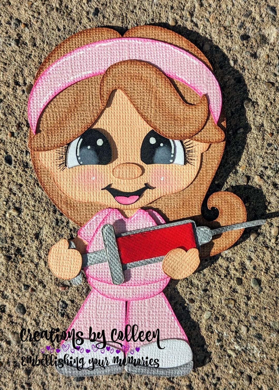 Phlebotomist Paper Piecing Embellishment: Nurse Scrapbooking, Handmade ...