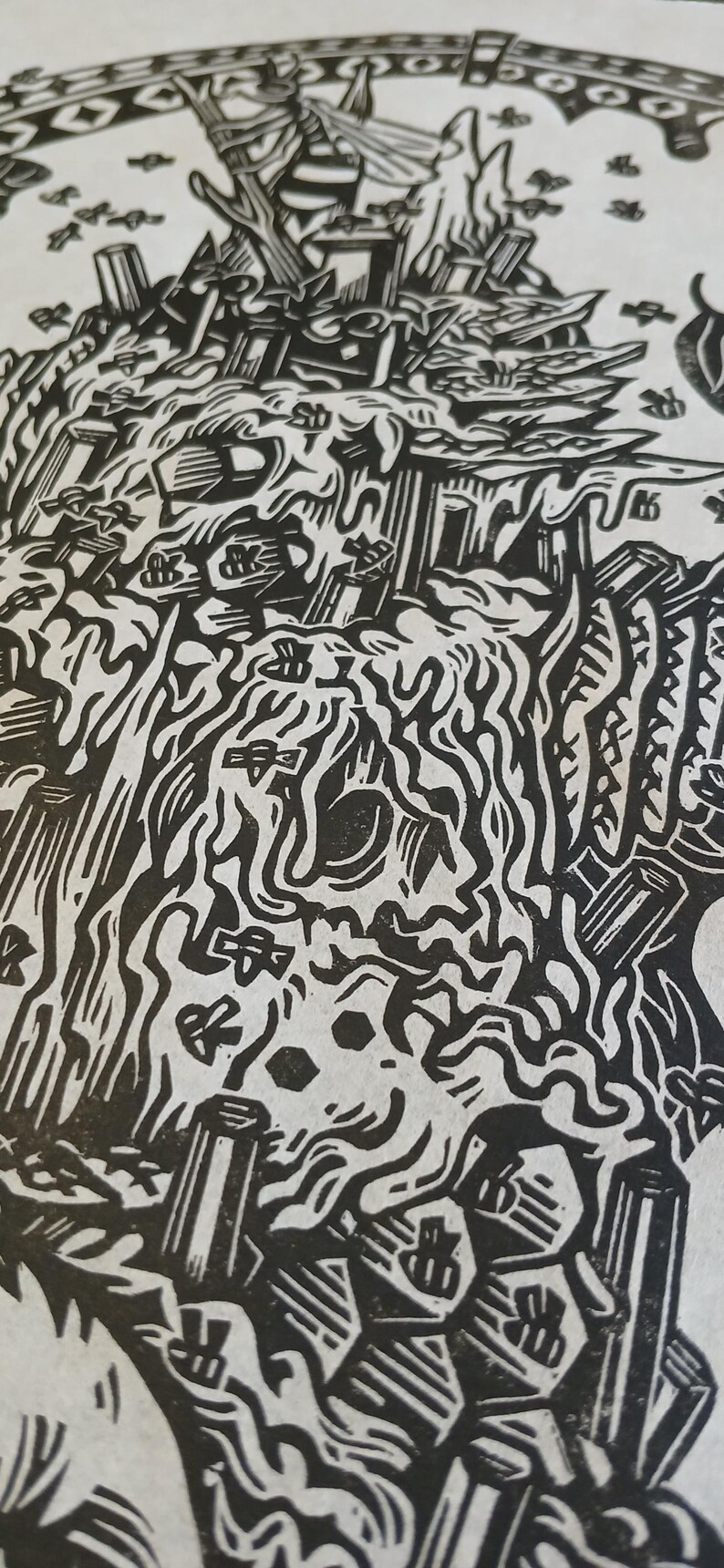 The Dark Hive - Linocut on Rice Paper - 33x46 Cm - Etsy