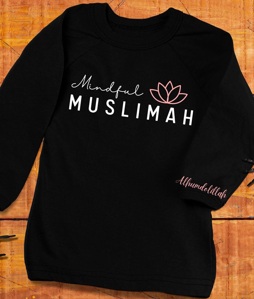 Muslim Women T-shirt,black Top for Mindful Muslimah, T-shirt for Arab ...