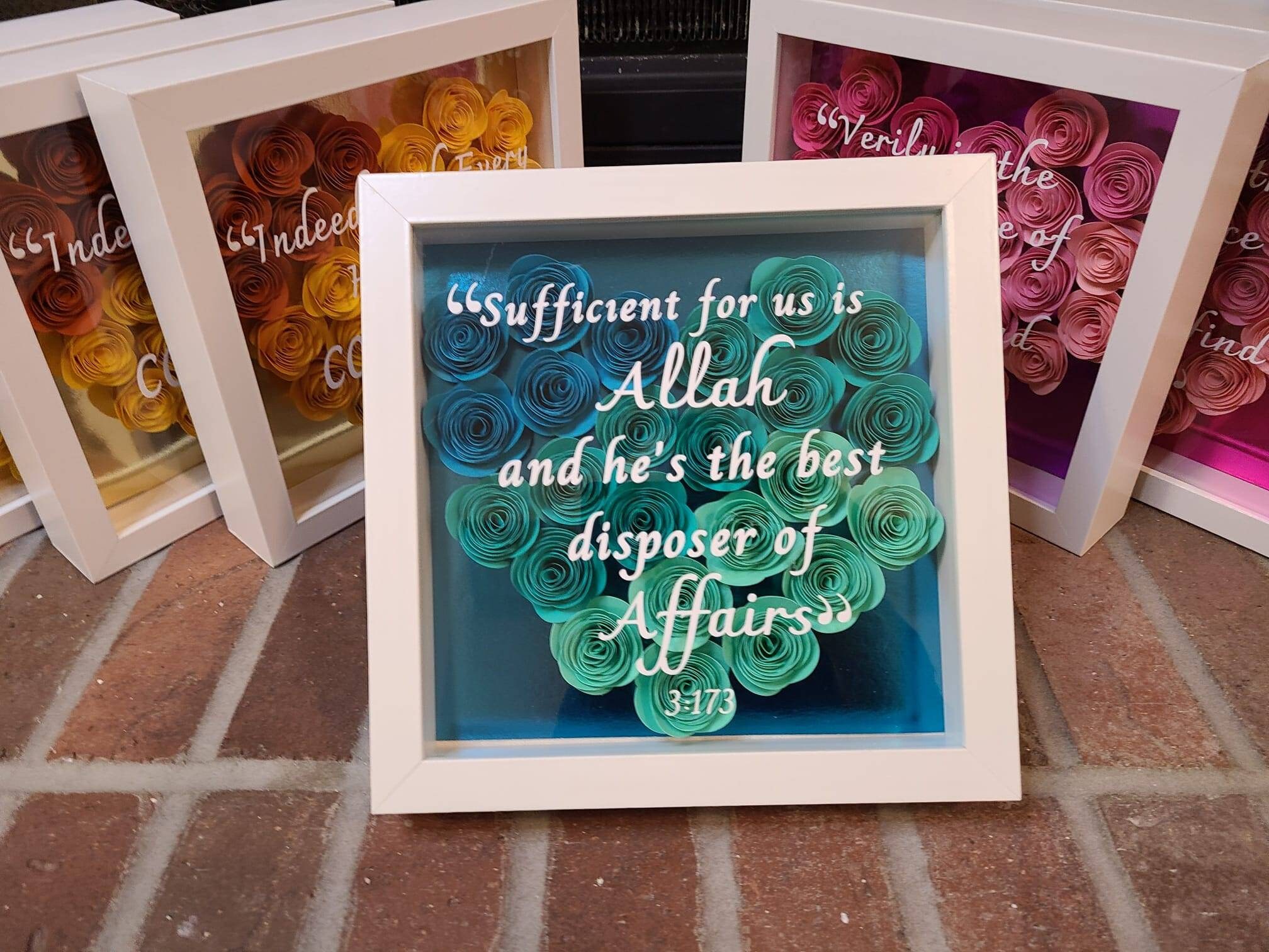 Islamic Shadow Box,dua Frame,islamic Home Decor,flower Shadow Box,eid ...