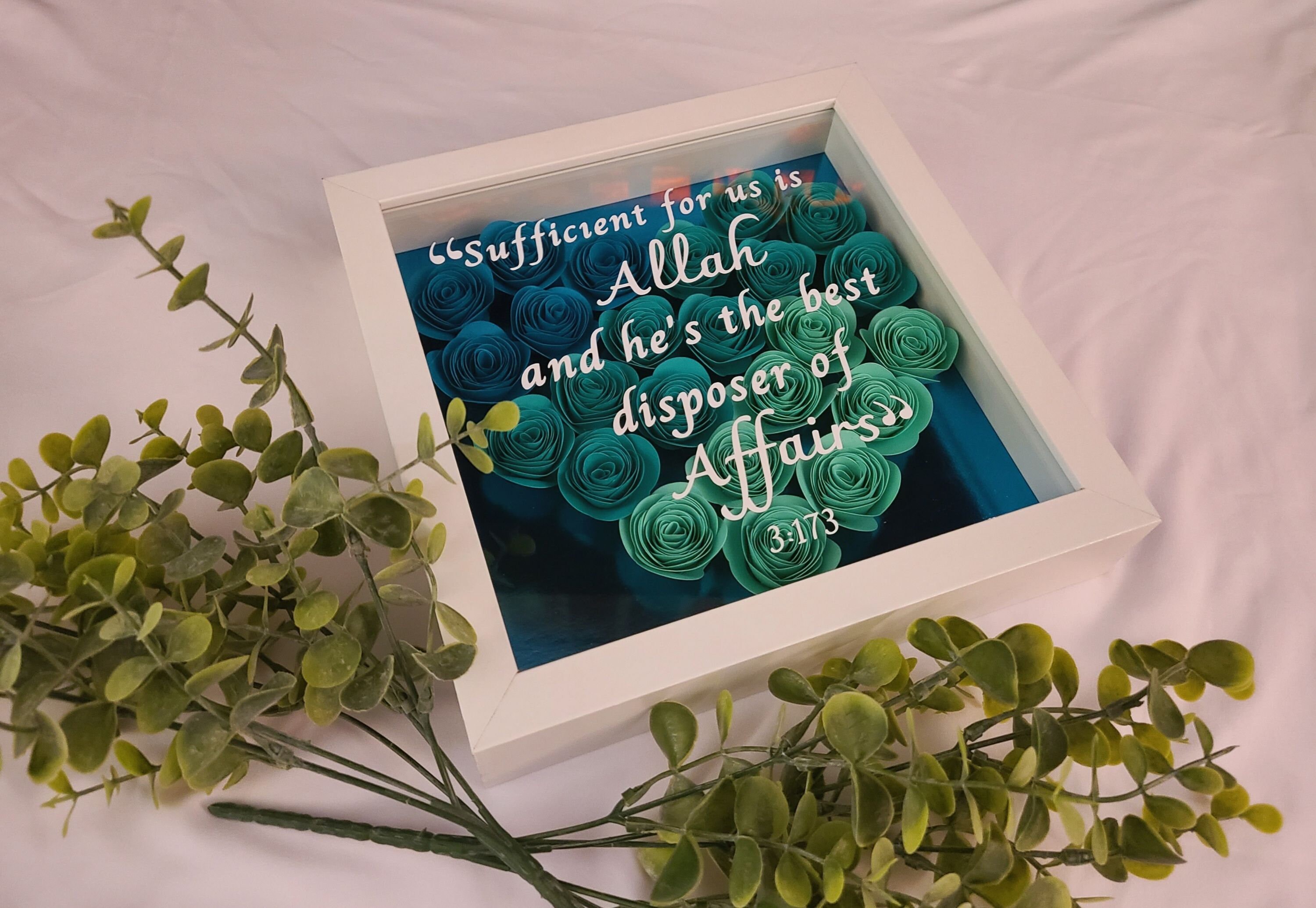 Islamic Shadow Box,dua Frame,islamic Home Decor,flower Shadow Box,eid ...