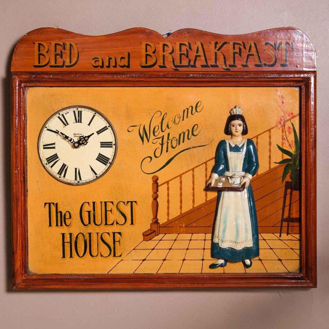 Vintage Wooden Depose Relief Clock Panel From Europe Shelf Decor ...