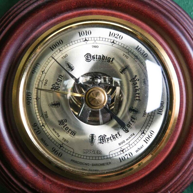 Vintage Wooden Rudder Shaped Brass Barometer Classic Weather Gauge - Etsy