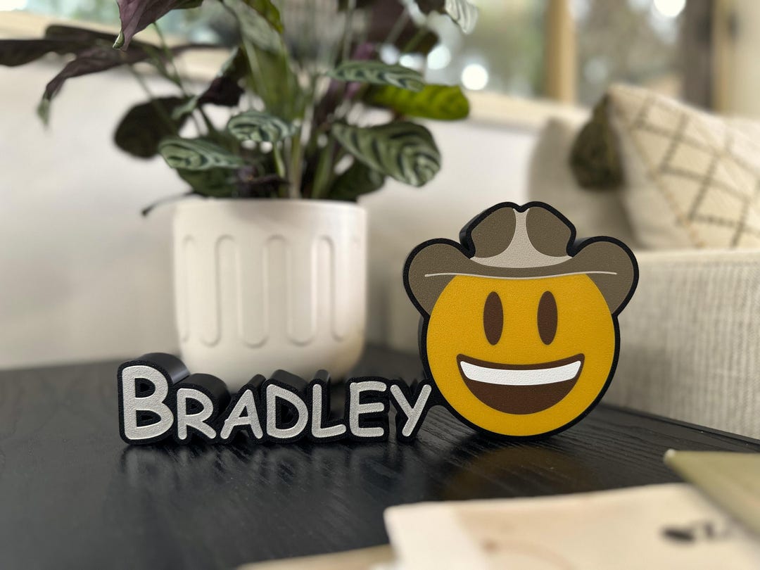 Custom Name Emoji, 3D Printed Emoji, Desk Emoji, Emoji Sign, Fun Emoji ...