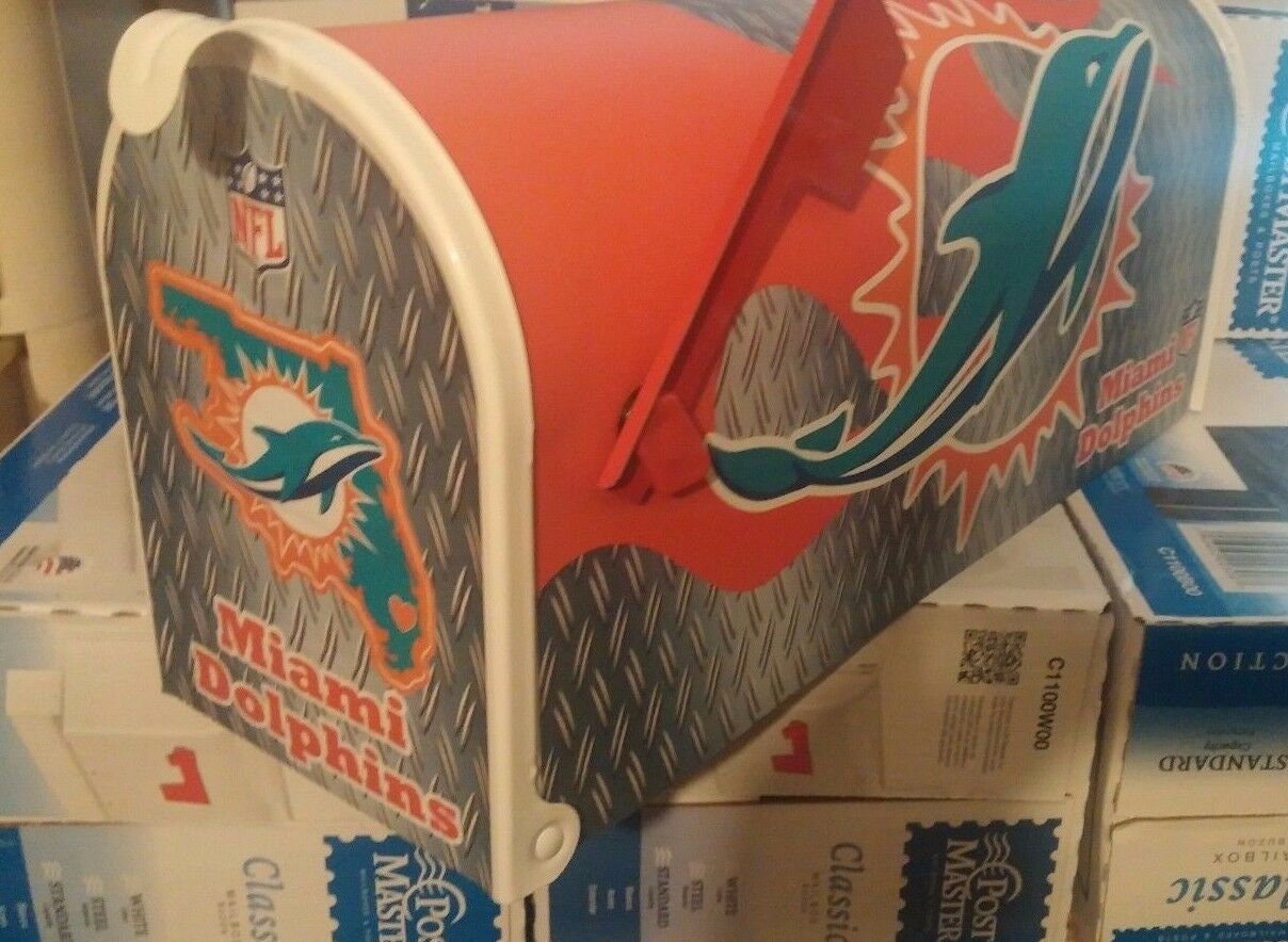 Miami Dolphins Mailbox | Etsy