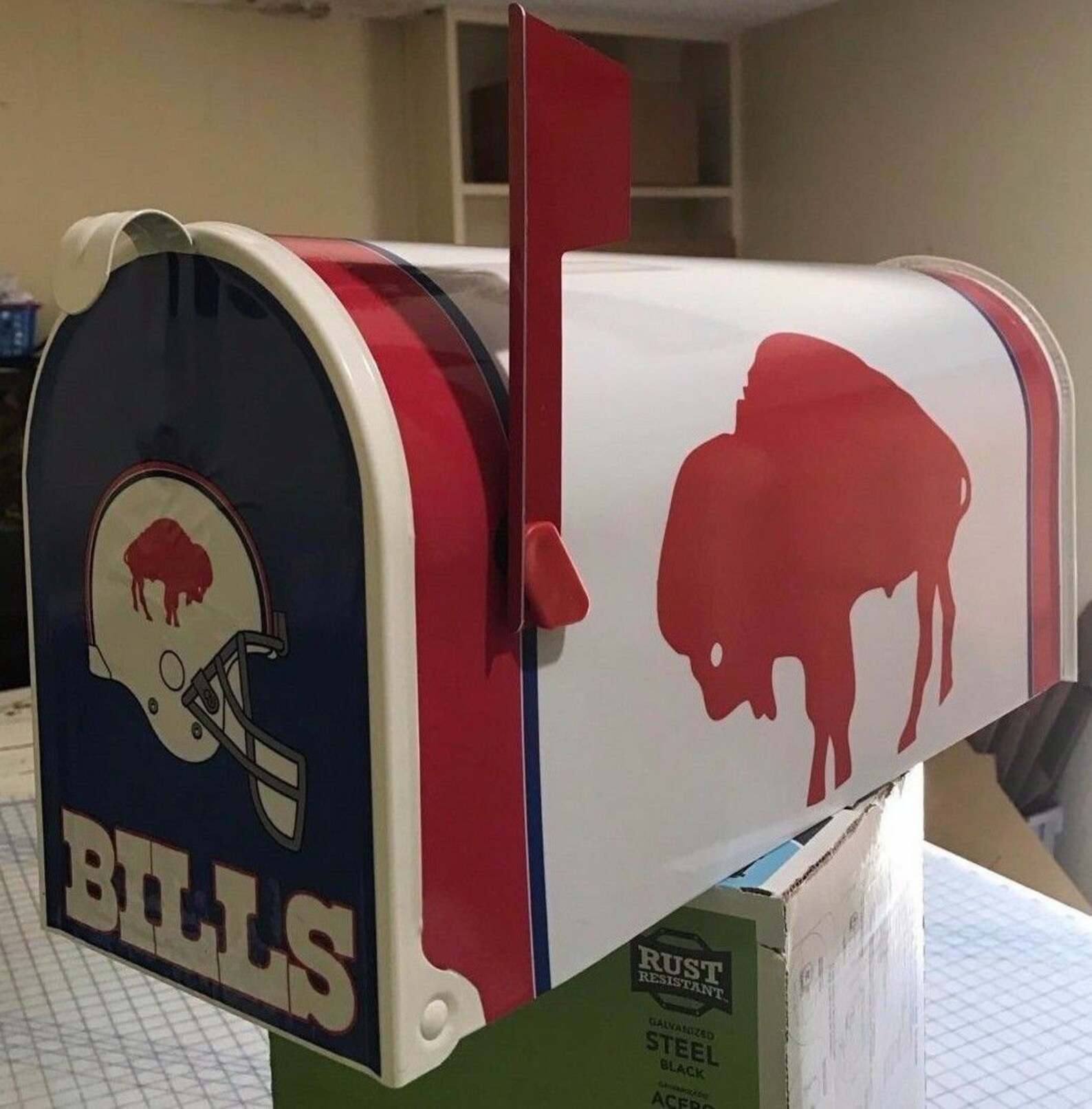 Buffalo Bills Throwback Mailbox | Etsy