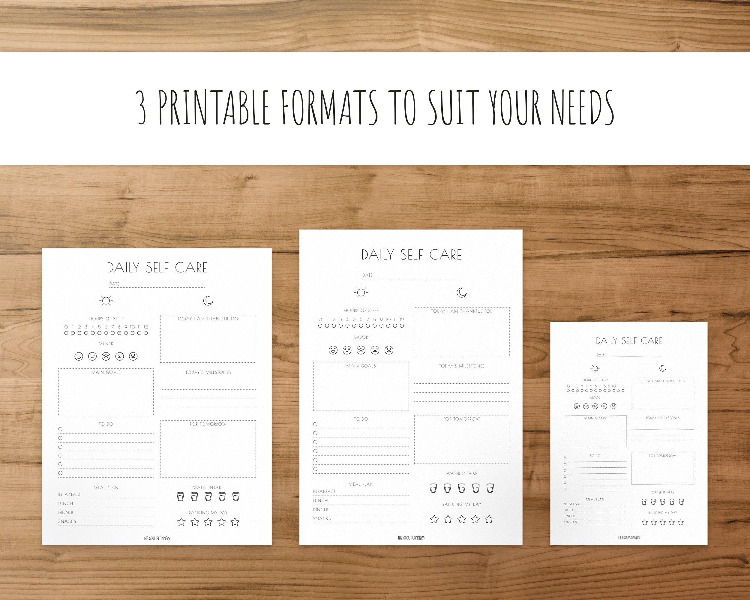 Daily Planner Printable Self Care Journal Digital Wellness - Etsy