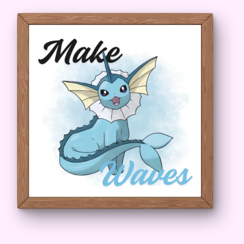 Eevee Eeveelutions Poster Set of 9 Motivational Quotes, Pokemon Wall ...