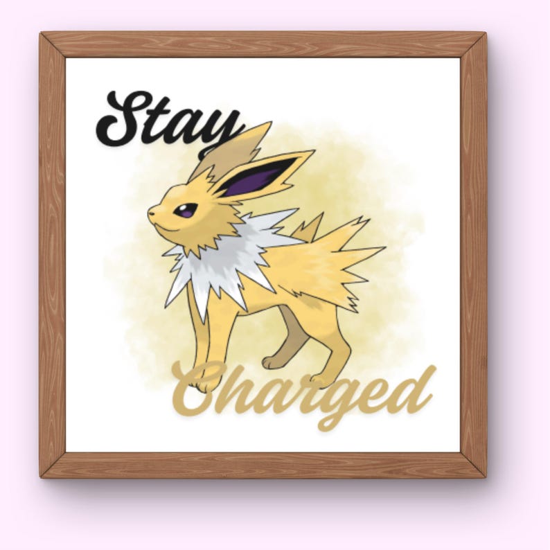 Eevee Eeveelutions Poster Set of 9 Motivational Quotes, Pokemon Wall ...