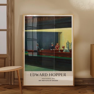 Edward Hopper Nighthawks 1942 Vintage Poster | Modern Art ...