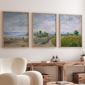 Landscape Trio: Set of 3 Paintings, Printable Posters, Digital Download ...