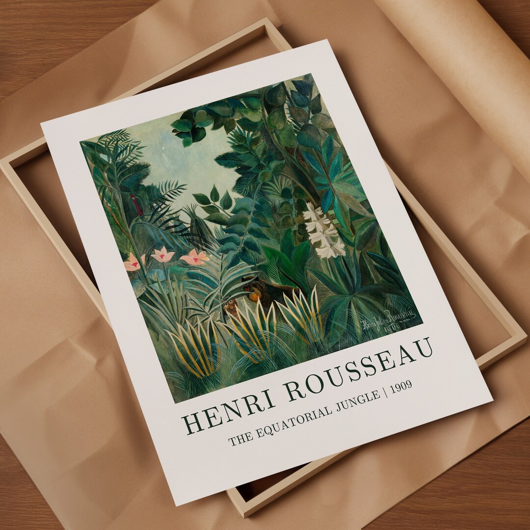 Henri Rousseau Equatorial Jungle Print Tropical Rainforest - Etsy