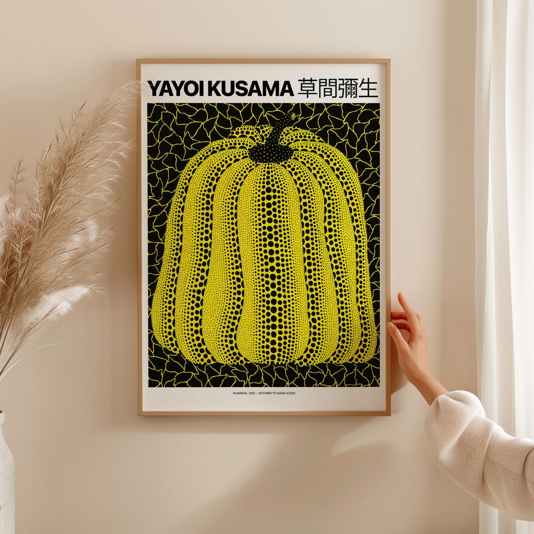 Yayoi Kusama Pumpkin Print | Digital Download Art for Gallery Wall ...