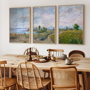 Landscape Trio: Set of 3 Paintings, Printable Posters, Digital Download ...