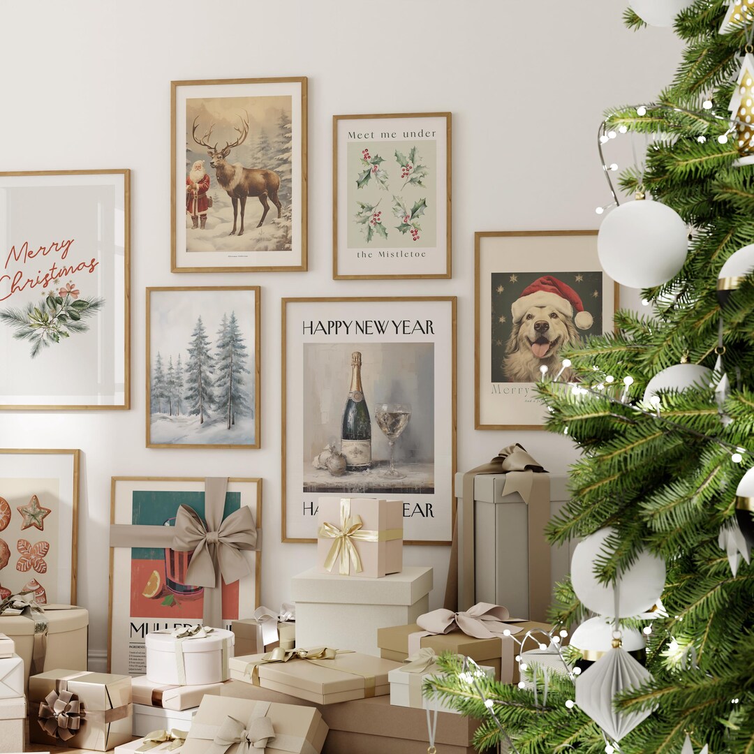 Christmas Wall Art Prints: Cozy Holiday Decor Set (digital Download) - Etsy