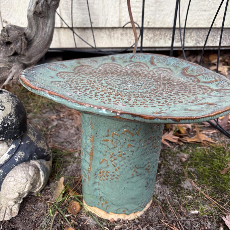 Pottery Bird Bath - Etsy