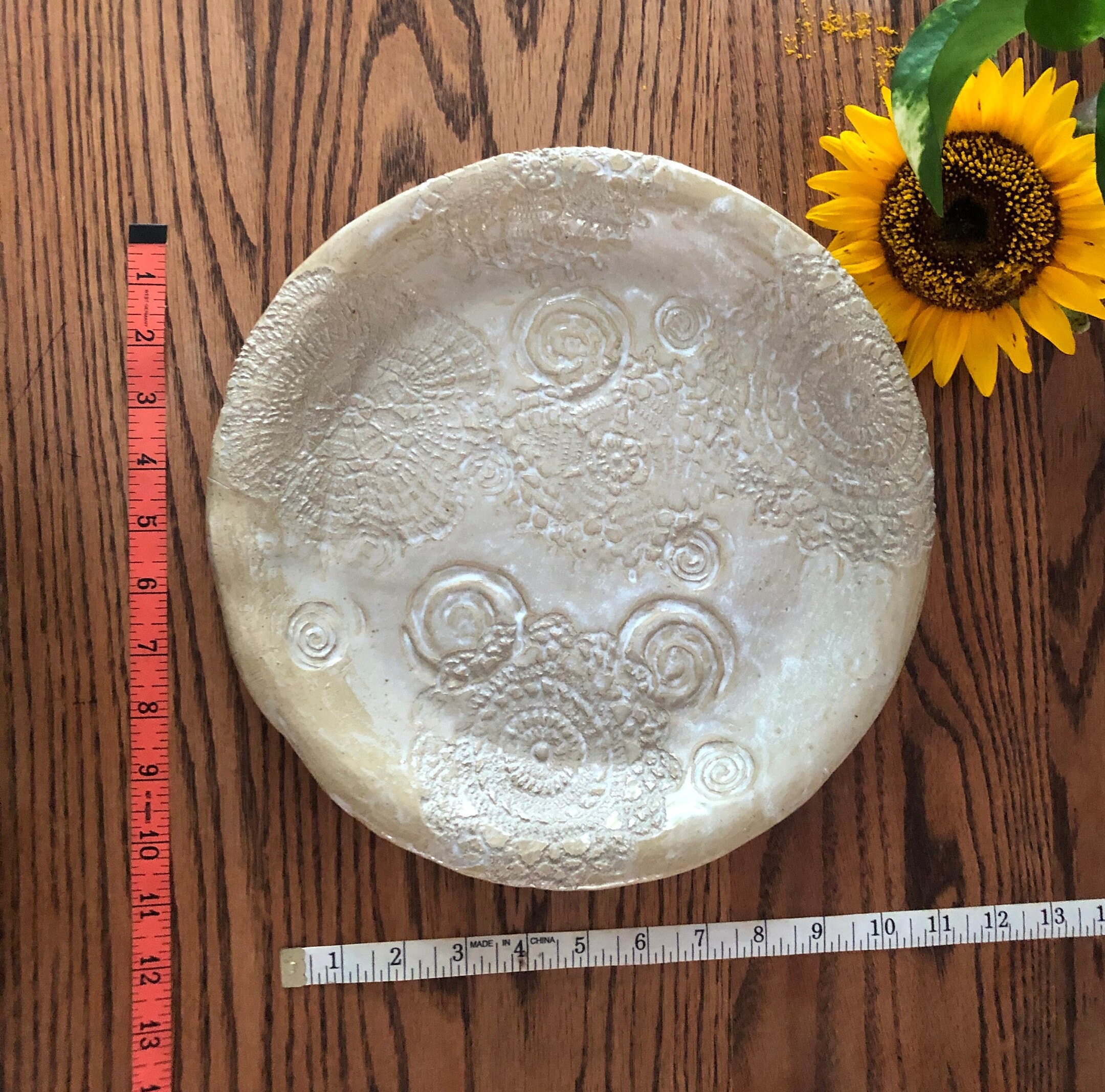Large White Ceramic Platter - Etsy
