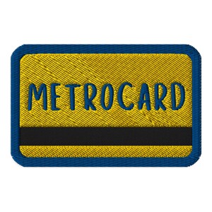 NYC Metrocard Subway Card Inspired Embroidered Patches - Etsy
