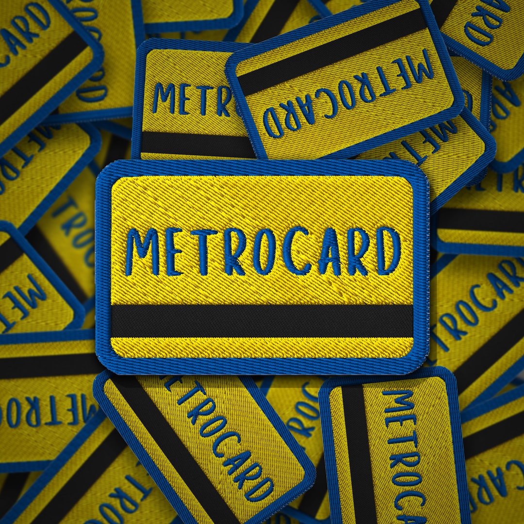 NYC Metrocard Subway Card Inspired Embroidered Patches - Etsy