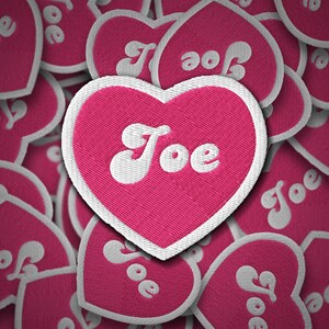 Jonas Pink Heart Iron on Joe Embroidered Patches - Etsy