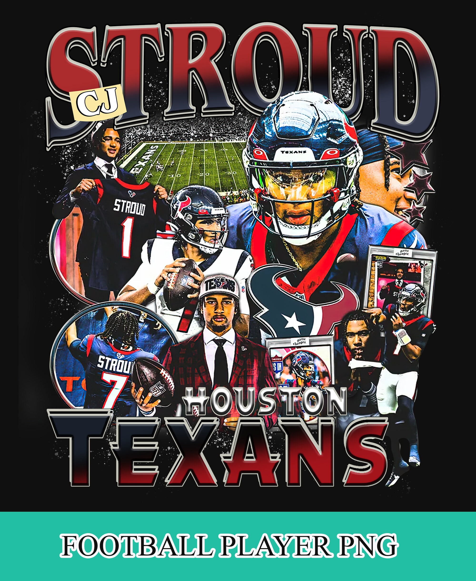 CJ Stroud T-shirt Design PNG Digital Instant Download, Printable Design ...