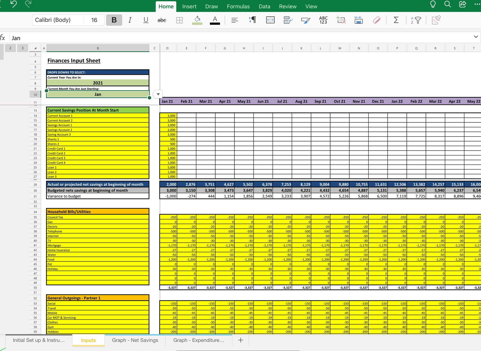 Family Budget Tracker to Help You Reach Your Financial Goals - Excel - Etsy
