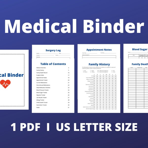 Medical Binder - Etsy
