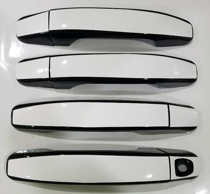 Full Set of Custom Black OR Chrome Door Handle Overlays / Covers for ...