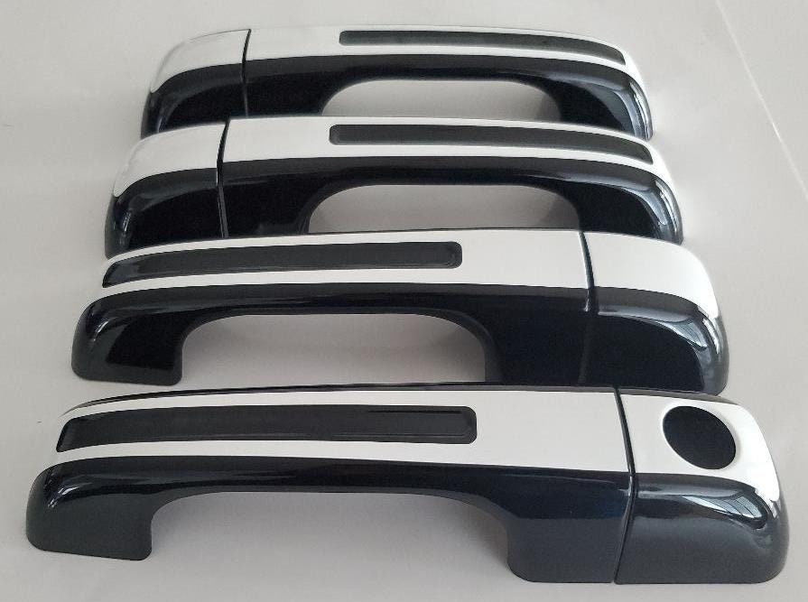 Full Set of Custom Black OR Chrome Door Handle Overlays / Covers for ...