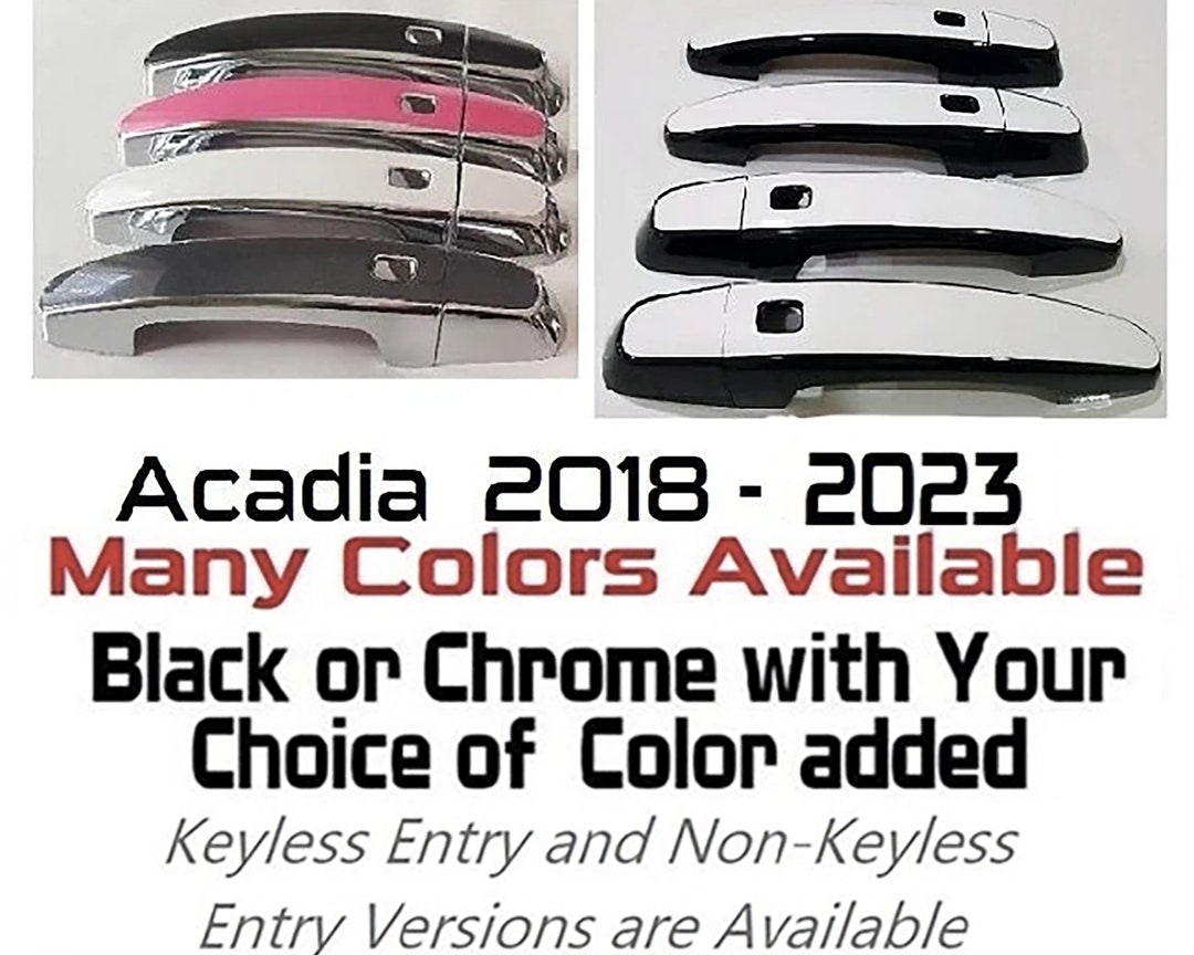 Full Set of Custom Black OR Chrome Door Handle Overlays / Covers for ...