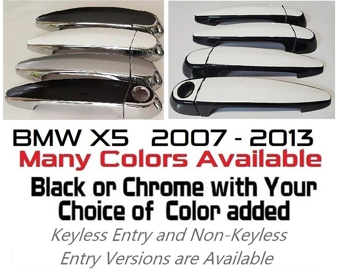 Full Set of Custom Black OR Chrome Door Handle Overlays / Covers for ...