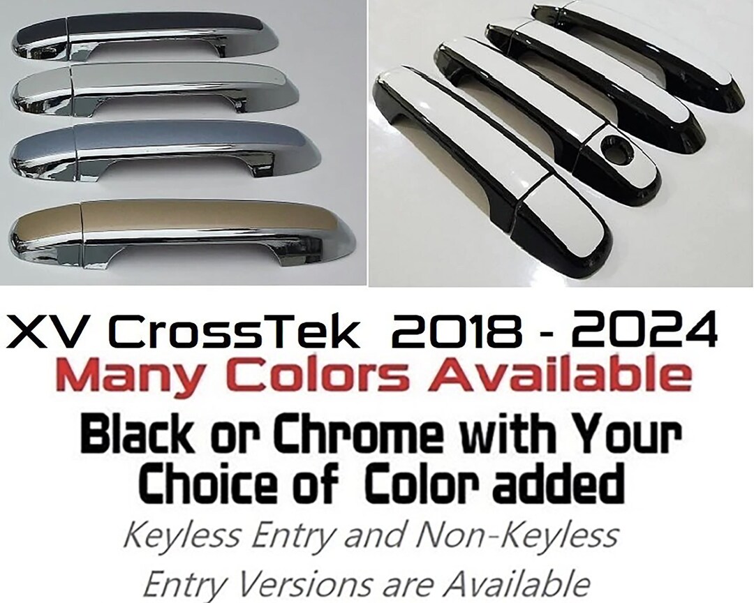 Full Set Custom Black OR Chrome Door Handle Overlays / Covers for 2018 ...