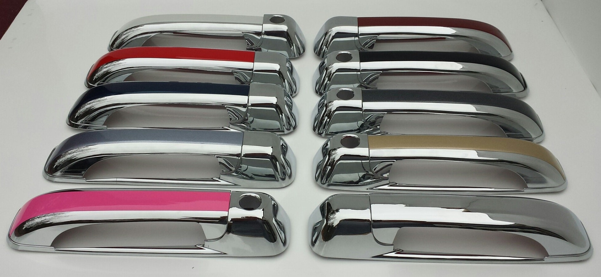 Full Set of Custom Black OR Chrome Door Handle Overlays / Covers for ...