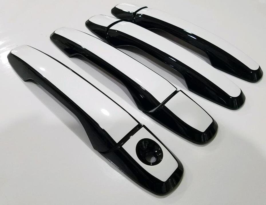 Full Set of Custom Black OR Chrome Door Handle Overlays / Covers for ...