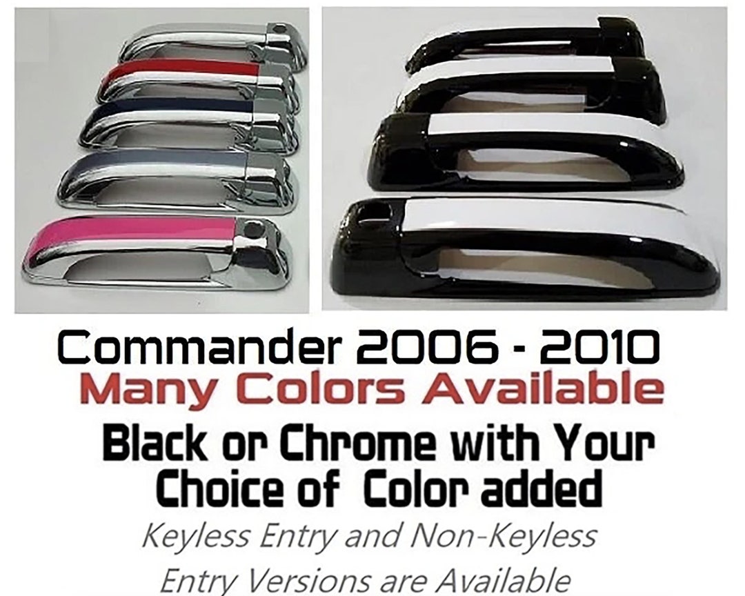 Full Set of Custom Black OR Chrome Door Handle Overlays / Covers for ...