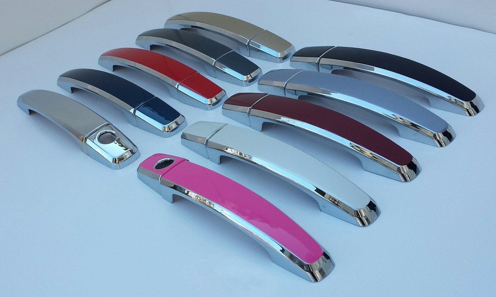 Full Set of Custom Black OR Chrome Door Handle Overlays / Covers for ...