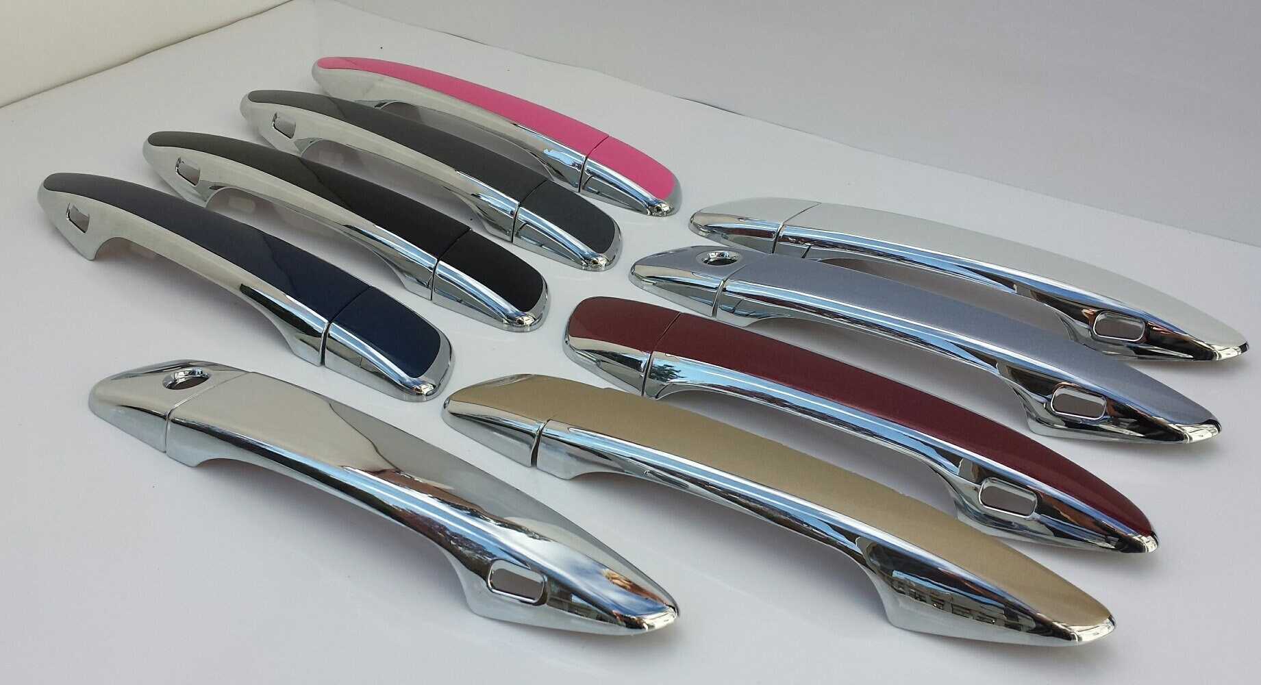 Full Set of Custom Black OR Chrome Door Handle Overlays / Covers for ...