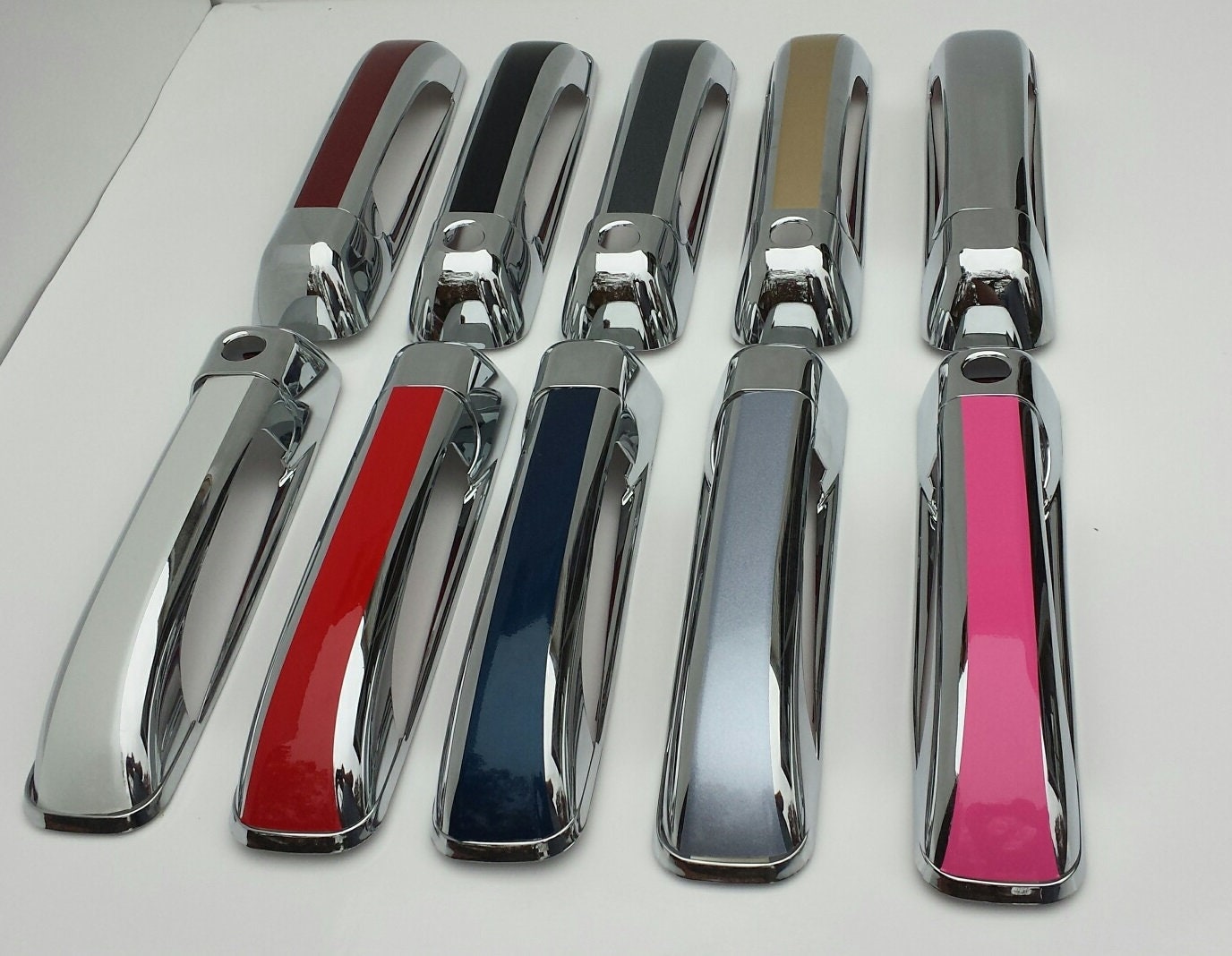 Full Set of Custom Black OR Chrome Door Handle Overlays / Covers for ...