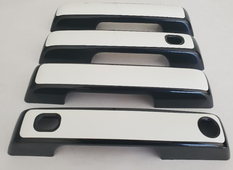 Full Set Custom Black OR Chrome Door Handle Overlays / Covers for the ...
