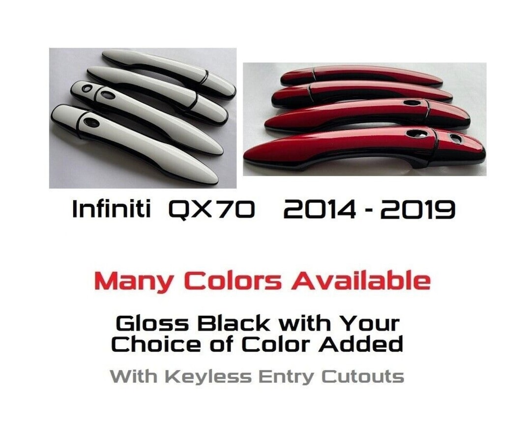 Full Set of Gloss Black Door Handle Overlays / Covers for the 2014-2019 ...