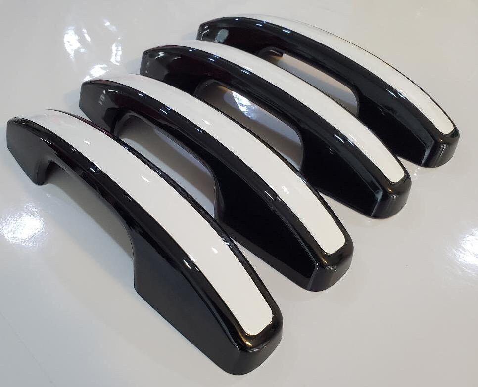 Full Set of Custom Black OR Chrome Door Handle Overlays / Covers for ...