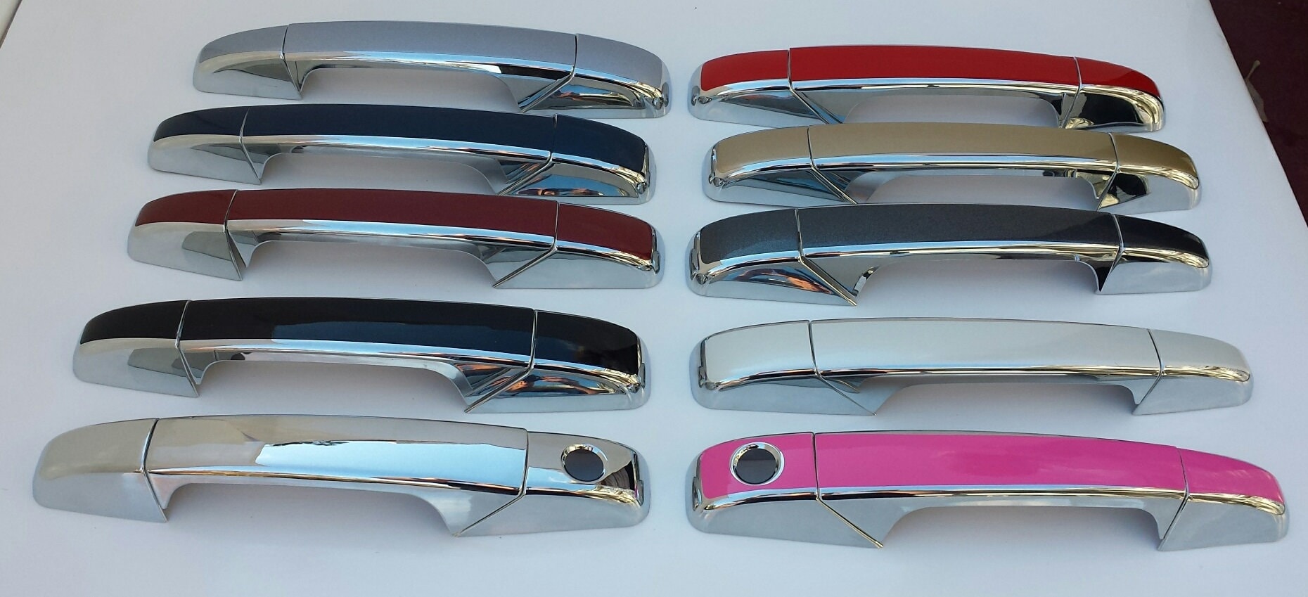 Full Set of Custom Black OR Chrome Door Handle Overlays / Covers for ...