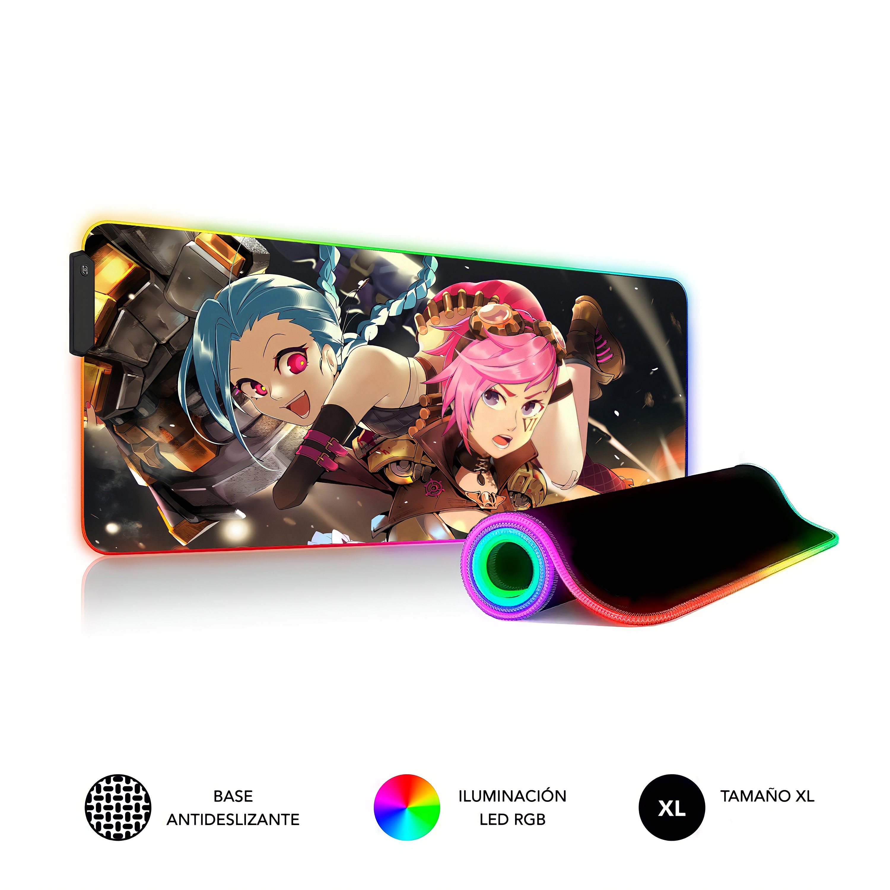 RGB Jinx Arcane Mouse Pad, XXL Gaming Mat, League of Legends, Non-slip ...