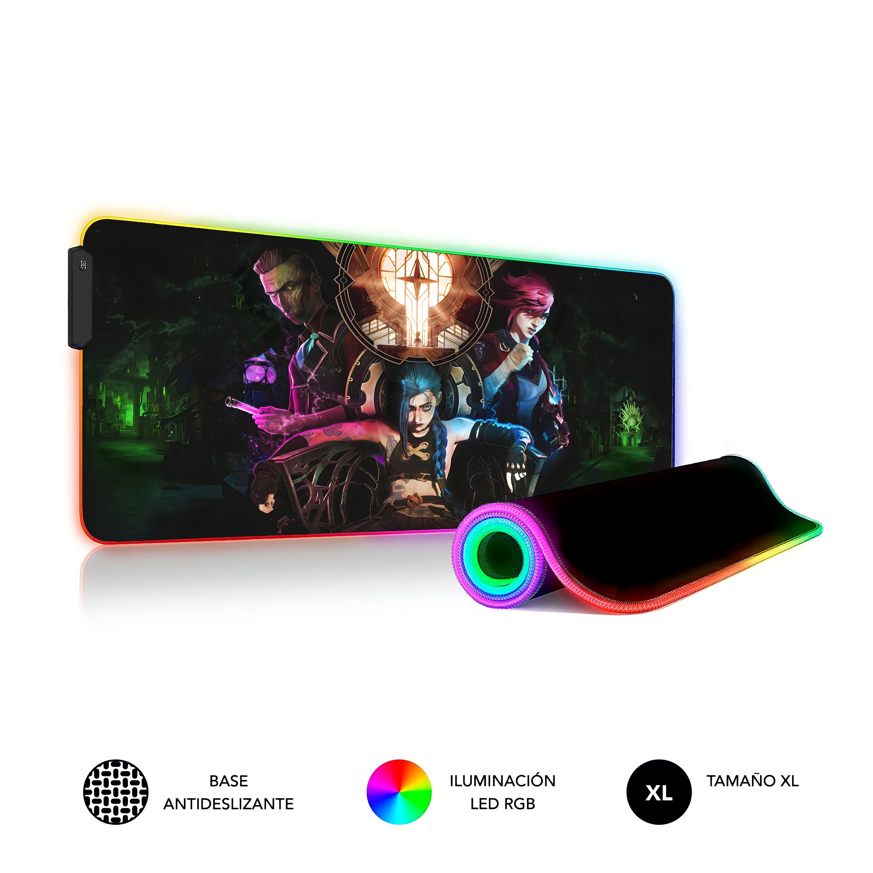 RGB Jinx Arcane Mouse Pad, XXL Gaming Mat, League of Legends, Non-slip ...